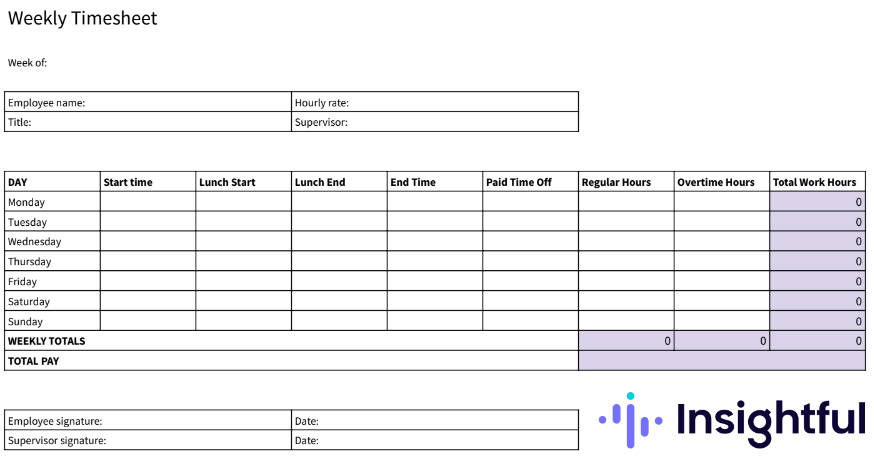 7 Free Timesheet Templates You Can Download And Use Now